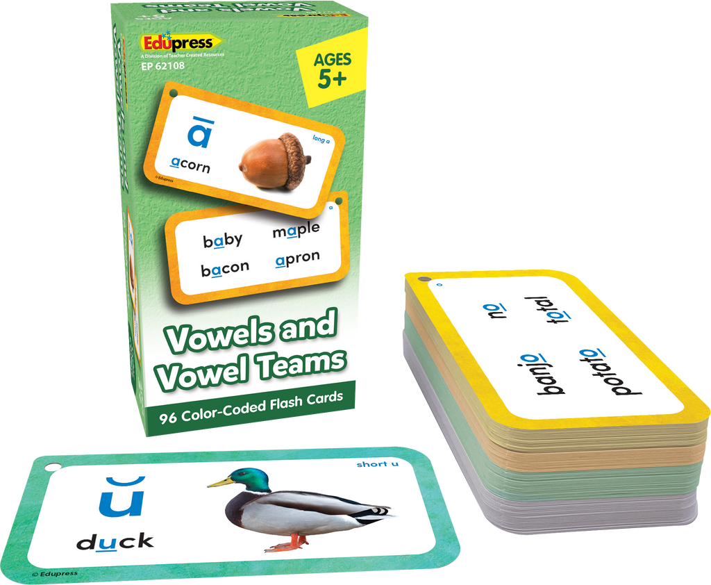 Vowels and Vowel Teams Flash Cards Deluxe Set – CM School Supply