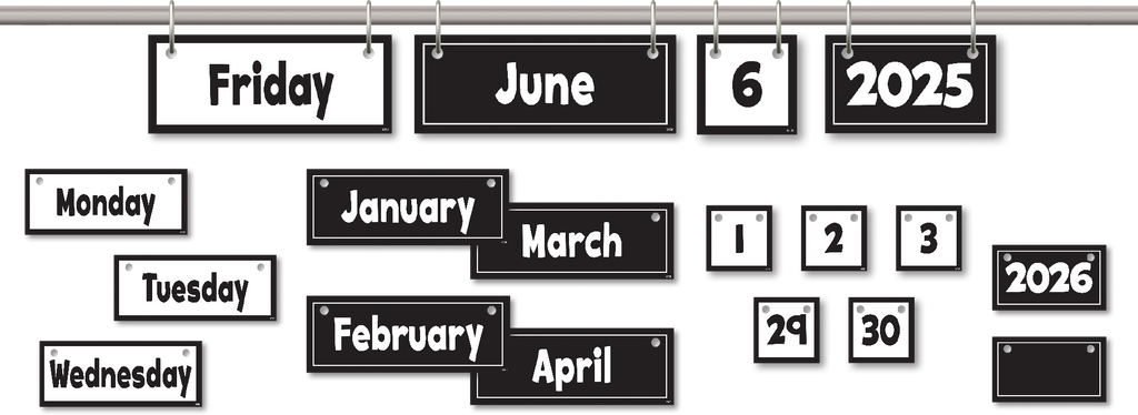Black and White Flip Calendar – CM School Supply