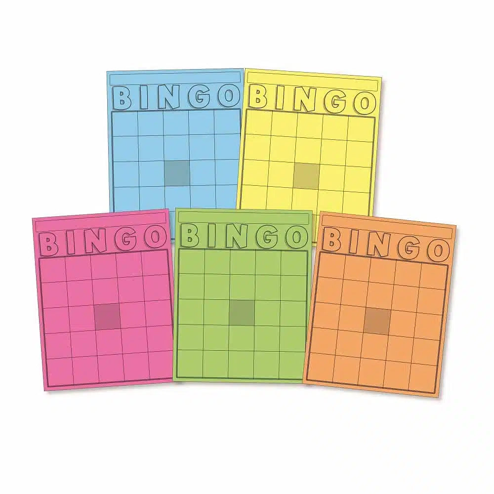 Blank Bingo Cards, Assorted Colors – CM School Supply