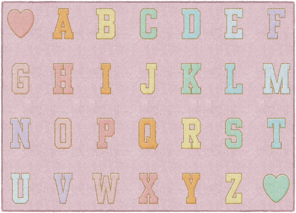 Pink Pastel Alphabet Criss Cross Applesauce Rug | By Schoolgirl Style ...