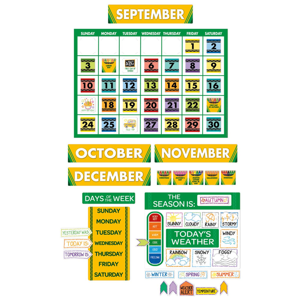 Crayola® Calendar Bulletin Board Sets – CM School Supply