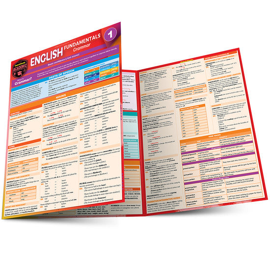 QuickStudy® English Fundamentals 1: Grammar Laminated Study Guide – CM School Supply