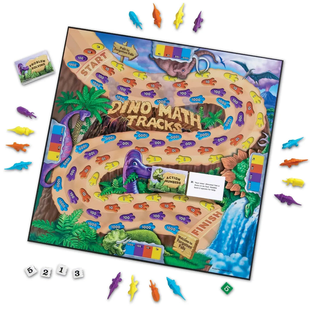 Dino Math Tracks® Place Value Game – CM School Supply