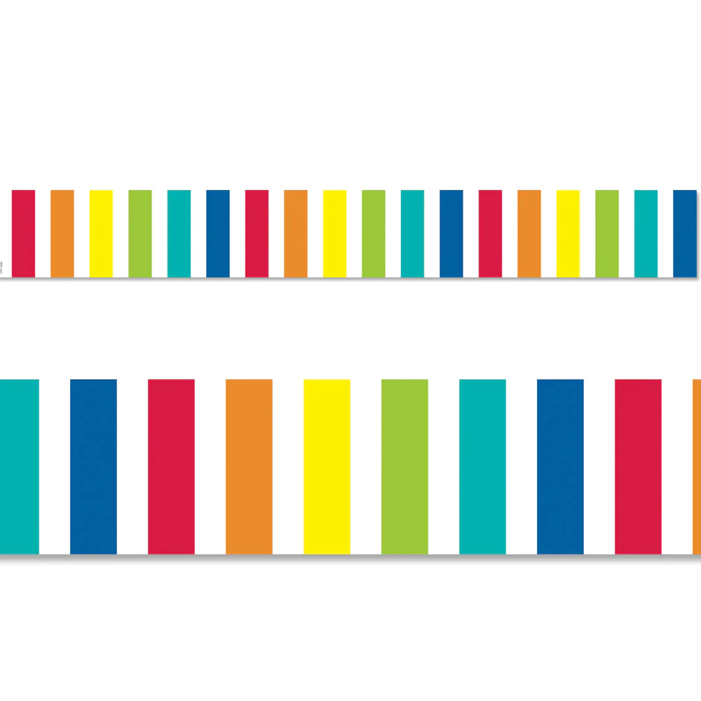 Rainbow Bold Stripes EZ Border – CM School Supply