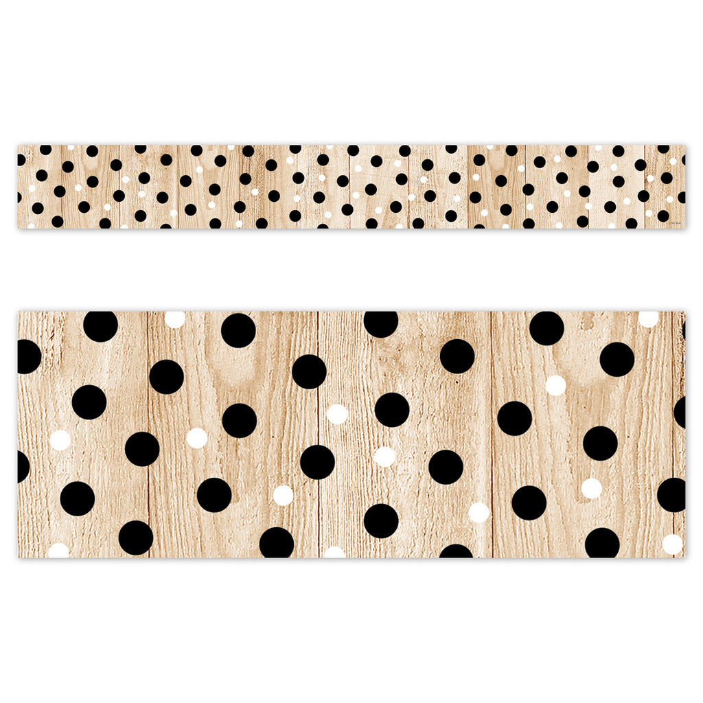 CORE DECOR POLKA DOTS ON WOOD EZ BORDER – CM School Supply