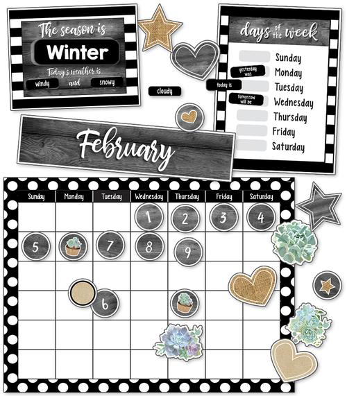 Simply Stylish Calendar Bulletin Board Set(C) – CM School Supply