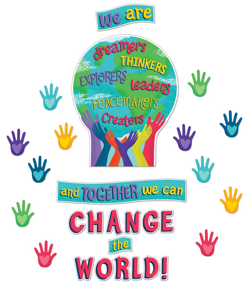 Together We Can Change the World Bulletin Board Set – CM School Supply