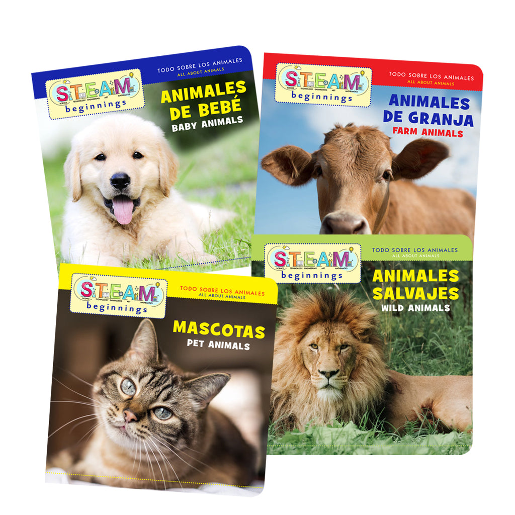 Animal World Bilingual Books, Set of 4 – CM School Supply
