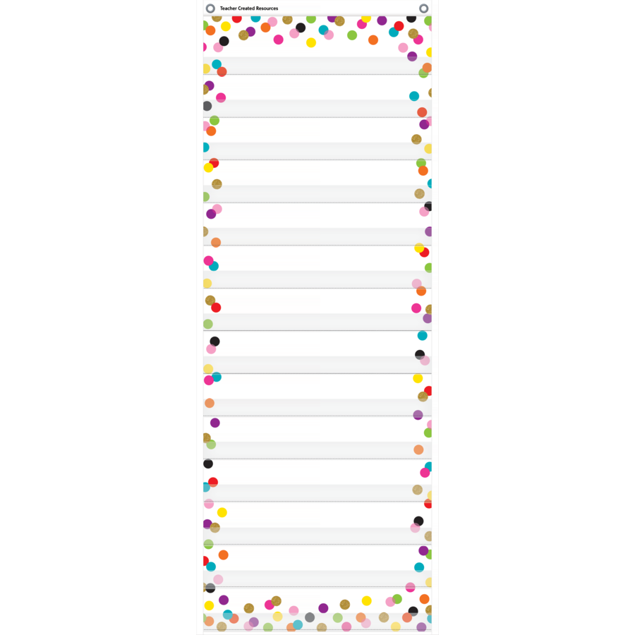 Confetti 14 Pocket Daily Schedule Pocket Chart – CM School Supply