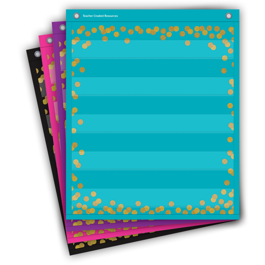 Confetti Colorful Magnetic Mini Pocket Charts(C) – CM School Supply