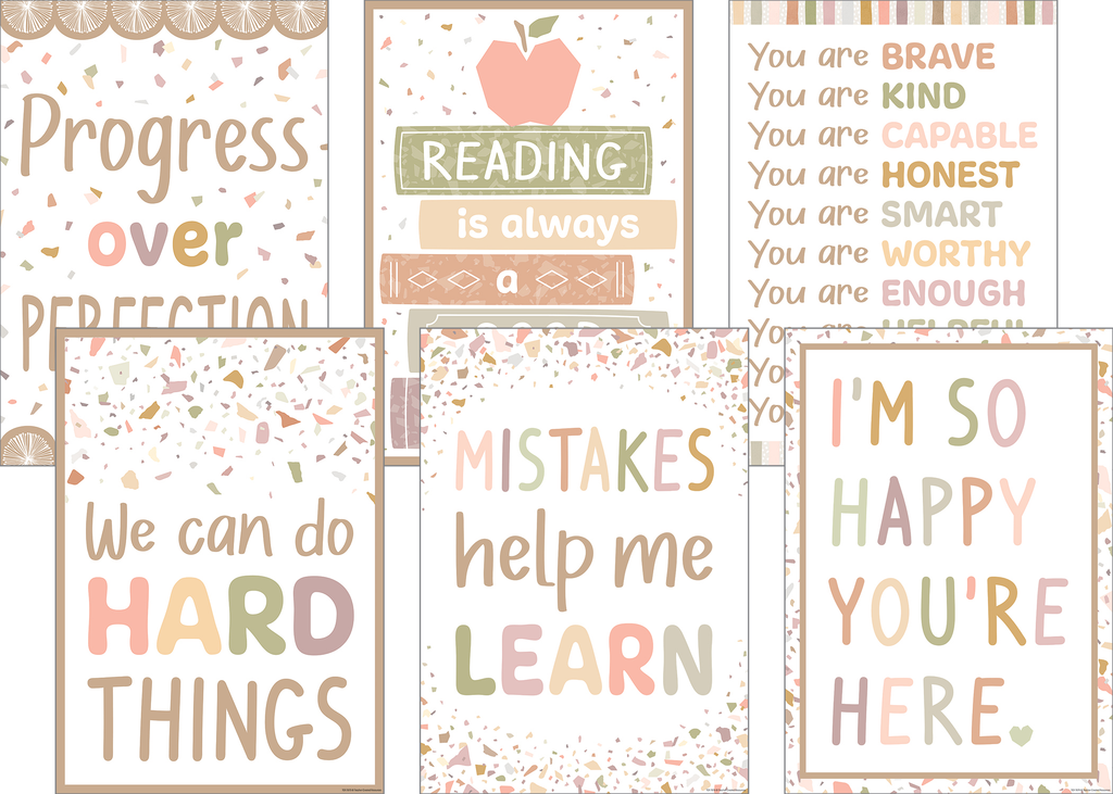 Terrazzo Tones Positive Poster Set (6) – CM School Supply