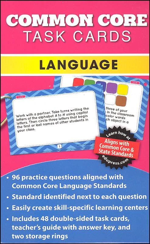 Common Core Language Task Cards - Grade 1(DISC) – CM School Supply
