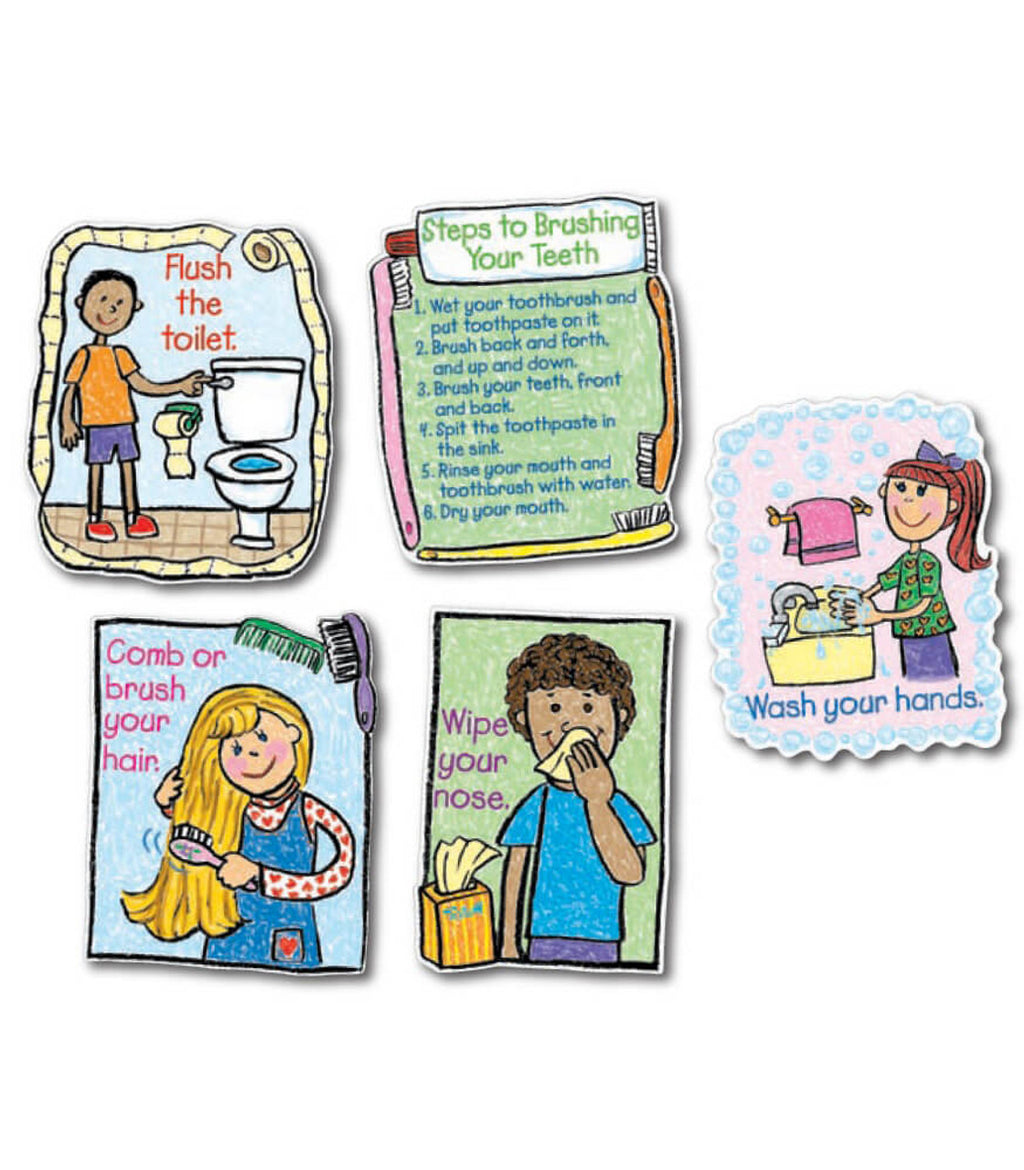 Hygiene: Kid-Drawn Bulletin Board Set Grade K-3 – CM School Supply