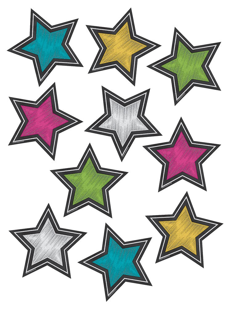 Chalkboard Brights Stars Accents – CM School Supply