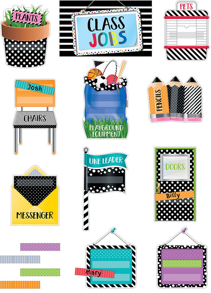 Bold & Bright Class Jobs Mini Bulletin Board – CM School Supply