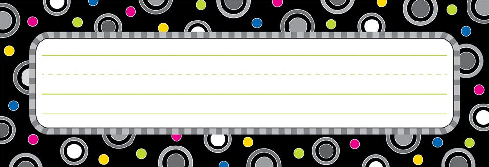 Polka Dot Party Name Plates – CM School Supply