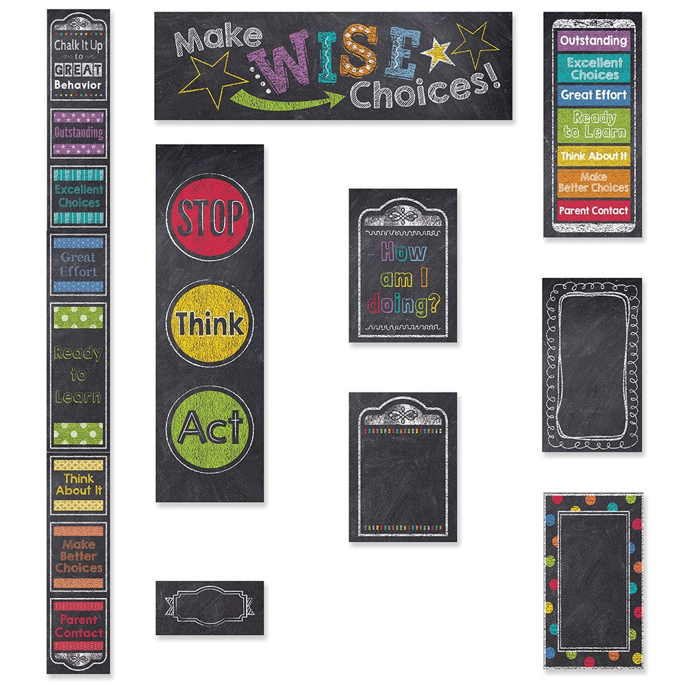 Chalk It Up! Behavior Clip Chart Mini Bulletin Board Set – CM School Supply