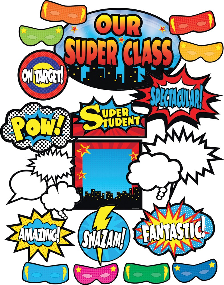 Superhero Bulletin Board Set – CM School Supply