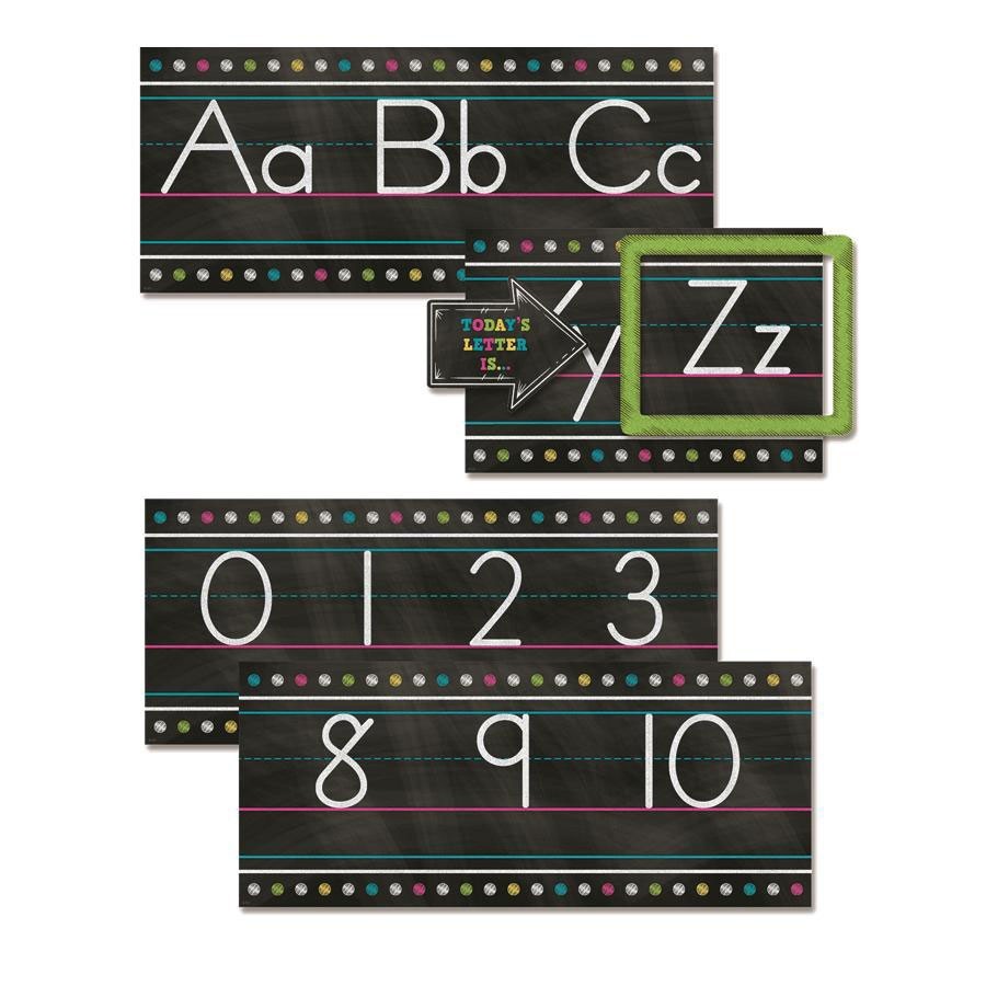 Chalkboard Brights Alphabet Line Bulletin Board Set – CM School Supply
