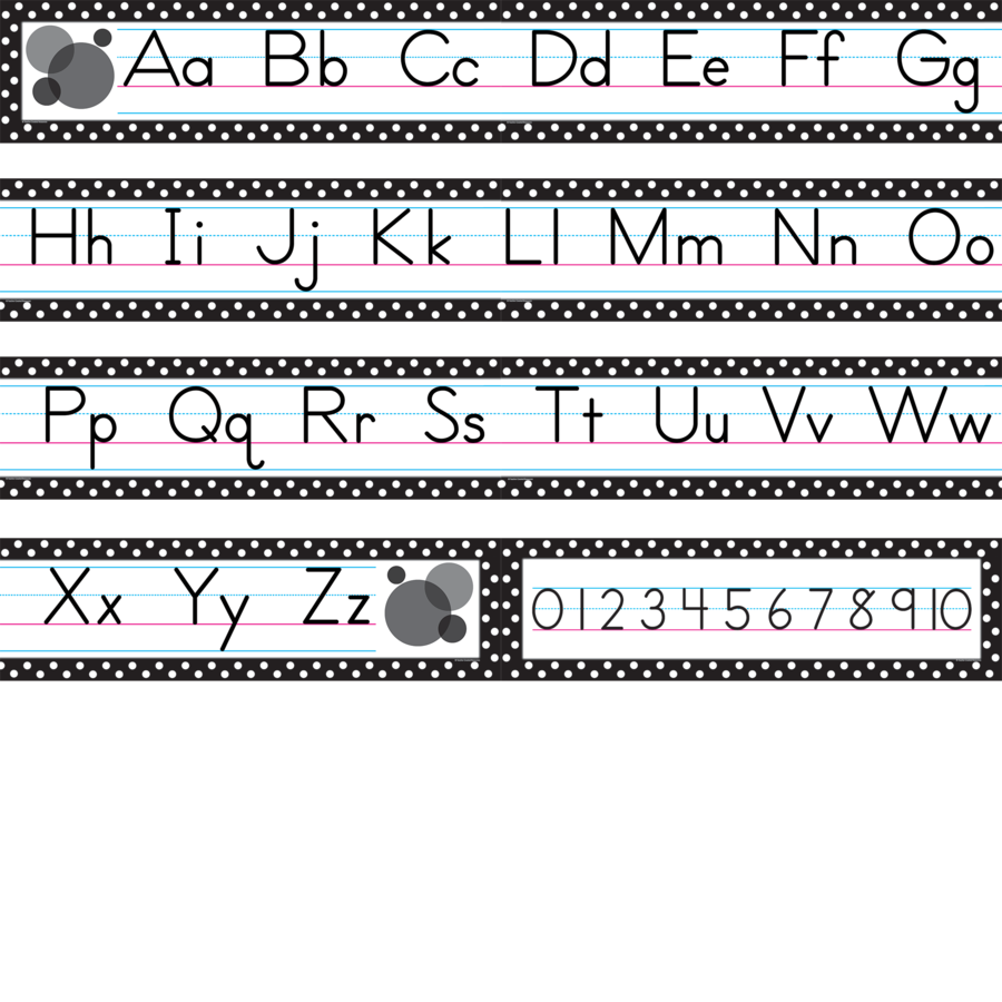 Black Polka Dots Traditional Printing Mini Bulletin Board – CM School ...