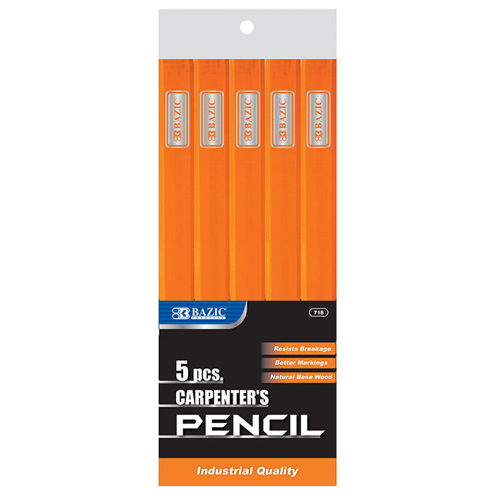 BAZIC Carpenter's Pencil (5/Pack) – CM School Supply