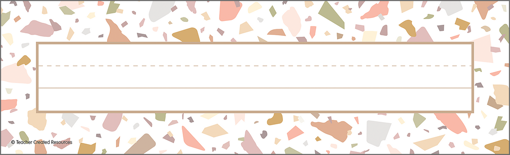 Terrazzo Tones Flat Name Plates – CM School Supply