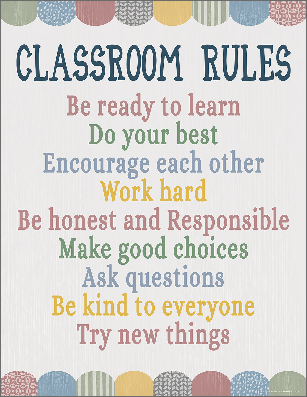Classroom Cottage Classroom Rules Chart – CM School Supply