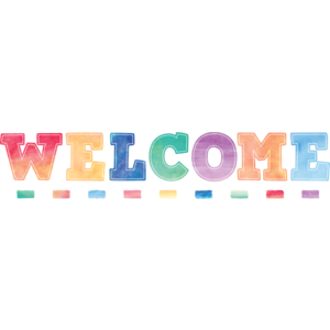 Watercolor Welcome Bulletin Board – CM School Supply