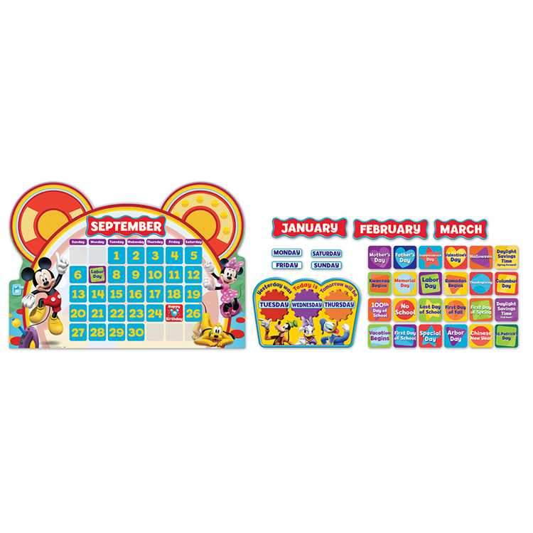 Mickey Mouse Clubhouse¨ Calendar Set Bulletin Board Set – CM School Supply