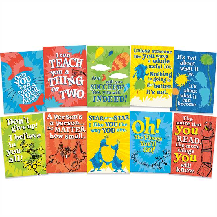 Dr. Seuss™ Tie-Dye Bulletin Board Poster Set (D) – CM School Supply