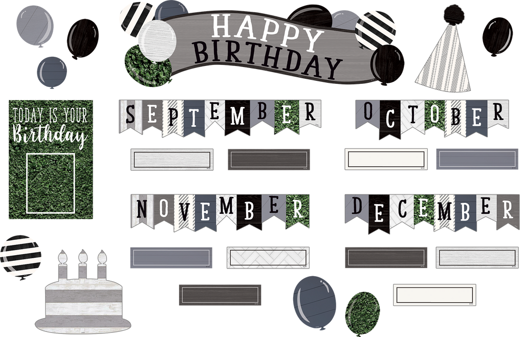 Modern Farmhouse Happy Birthday Mini Bulletin Board – CM School Supply