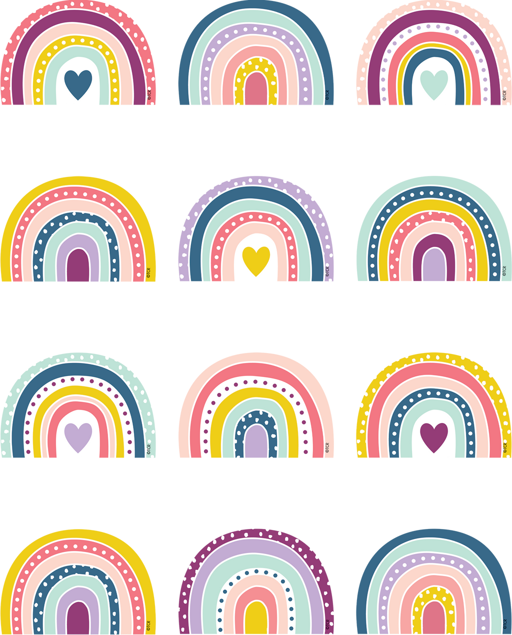 Oh Happy Day Rainbows Mini Accents – CM School Supply