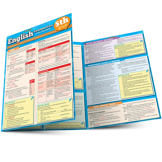 QuickStudy | English: Common Core - 5th Grade Laminated Study Guide ...