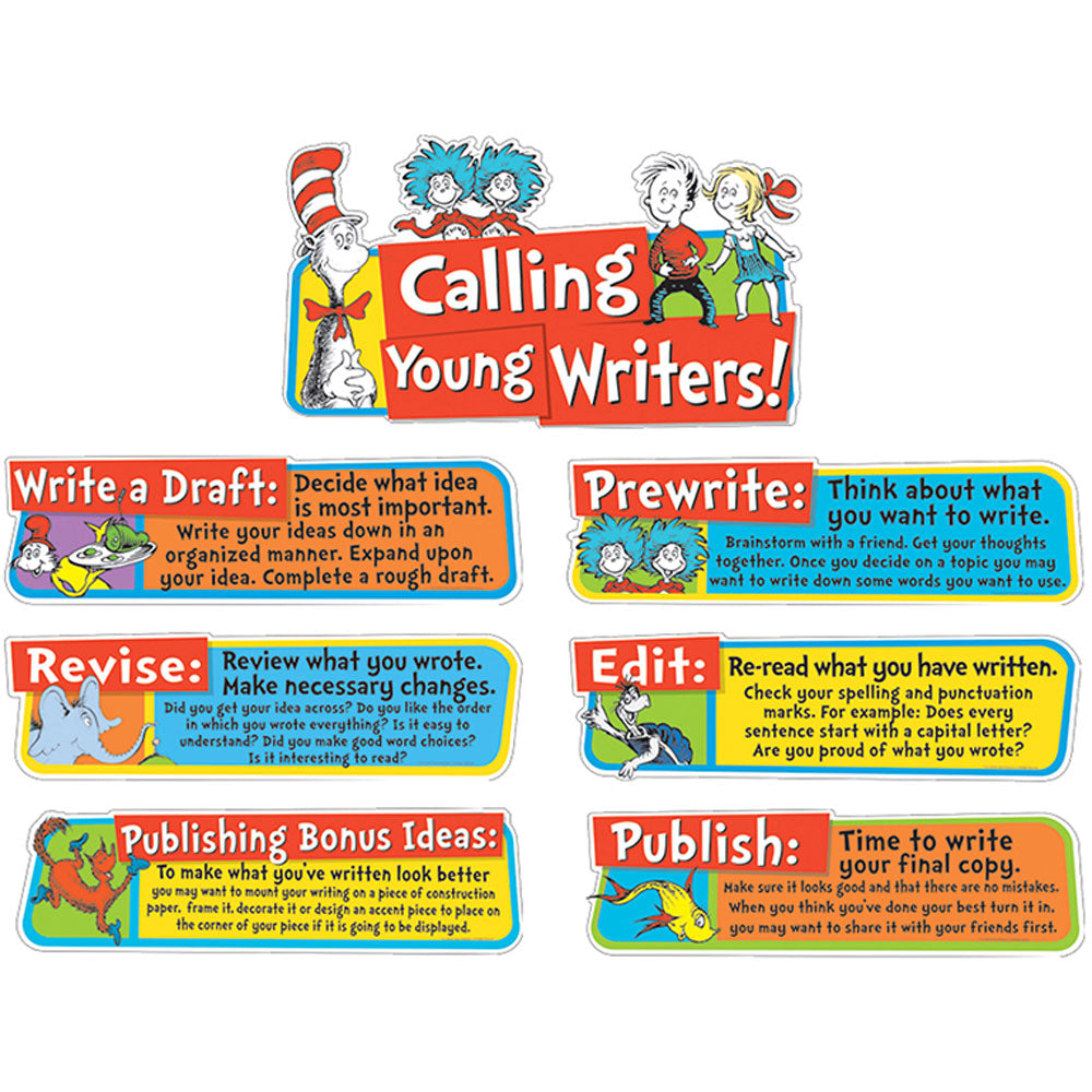 Dr Seuss Writing Tips Mini Bulletin Board Set – CM School Supply