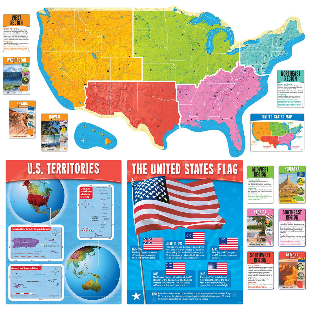 The United States Wipe-Off Learning Set – CM School Supply