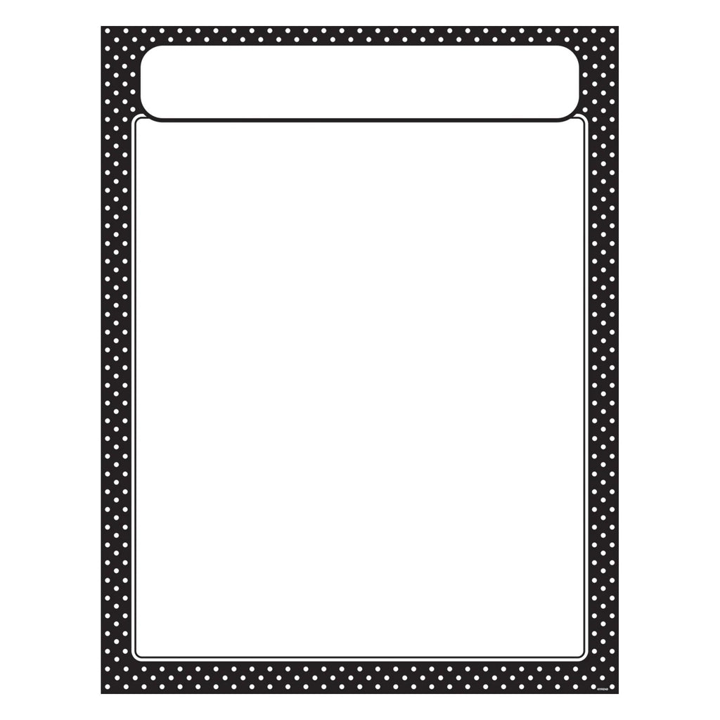 Polka Dots Black Learning Chart – CM School Supply