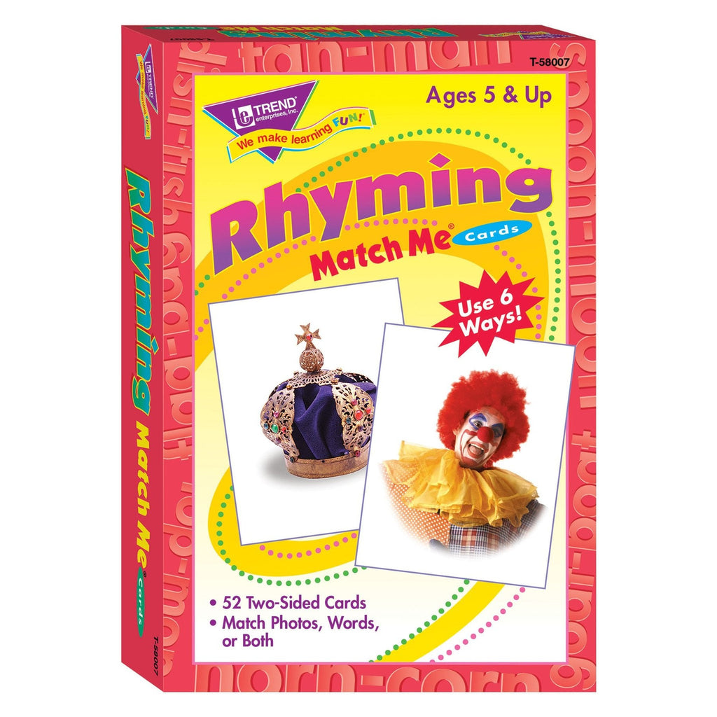 Rhyming Words Match Me Cards – CM School Supply