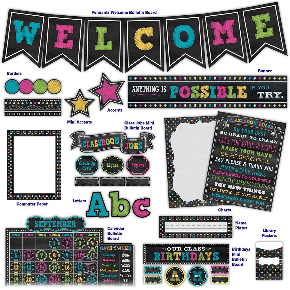 Chalkboard Bright Collection Classroom Environment – CM School Supply