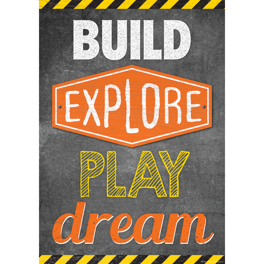 Build, Explore, Play, Dream Positive Poster(C) – CM School Supply
