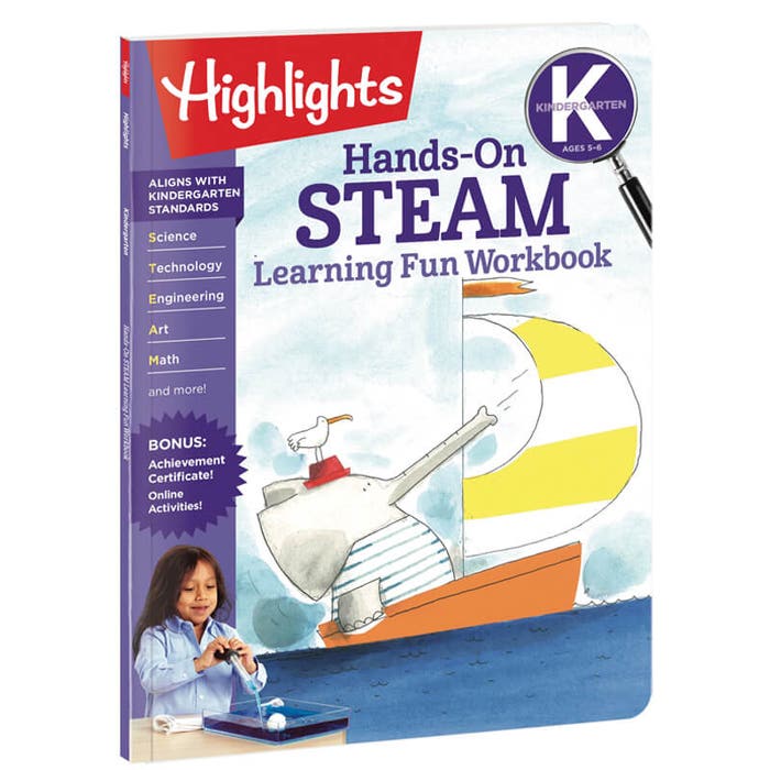 Kindergarten Hands-On STEAM Learning Fun Workbook – CM School Supply