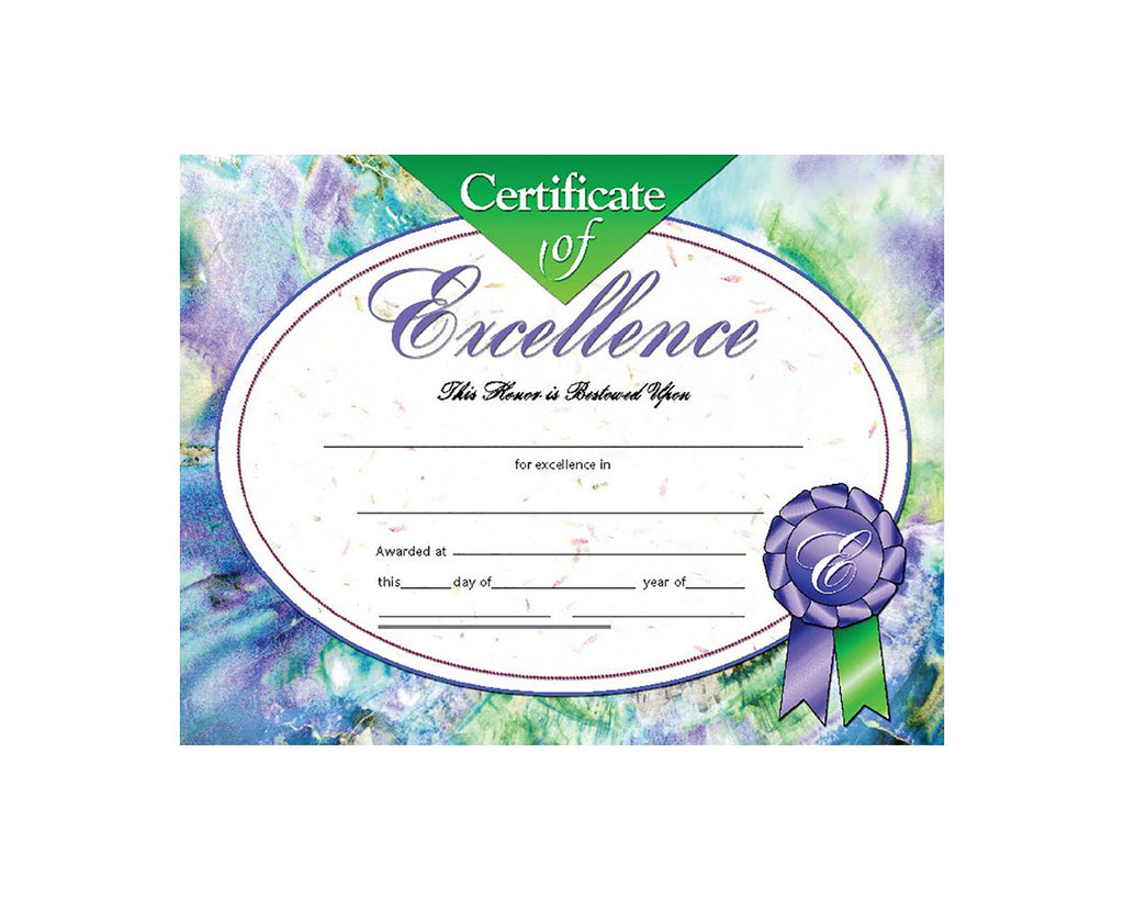 Certificate of Excellence, 8.5" x 11" - Pack of 30 – CM School Supply