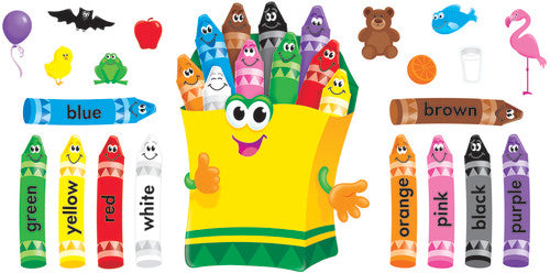 Colorful Crayons Bulletin Board Set – CM School Supply