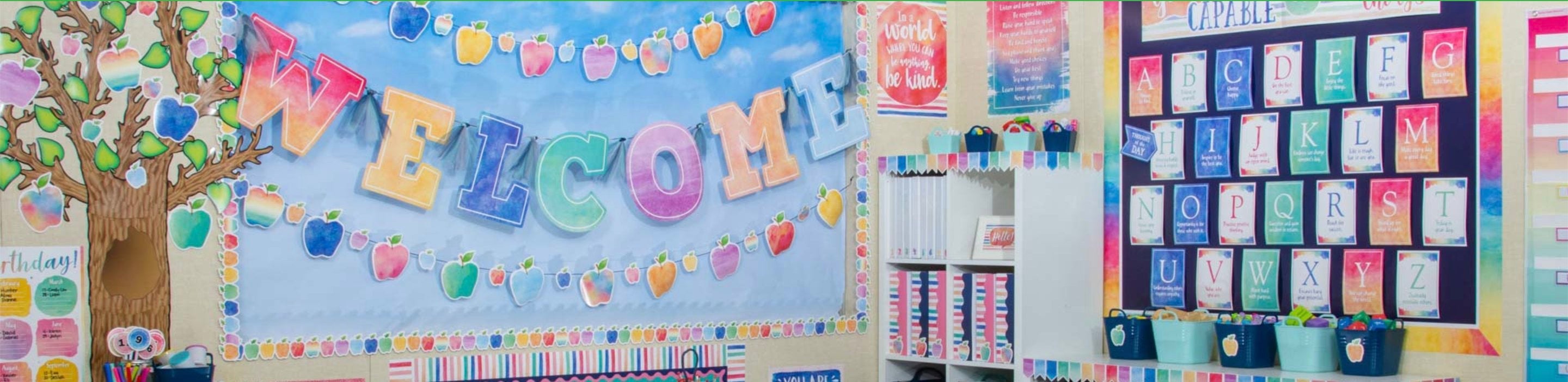 Watercolor Classroom Décor | CM School Supply