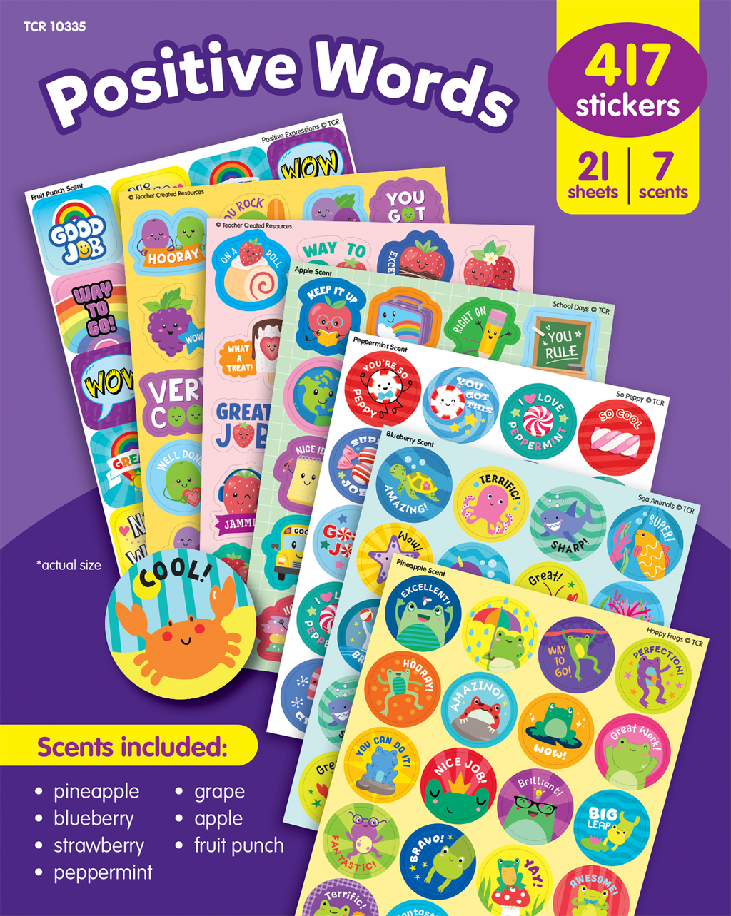 Positive Words Smelly Stickers Variety Pack – CM School Supply