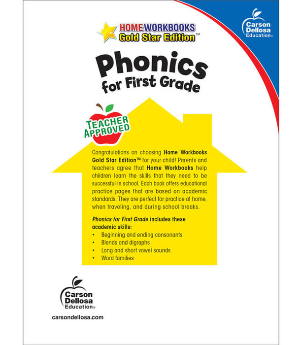 Home Workbooks Phonics for First Grade Workbook Grade 1 — CM School Supply
