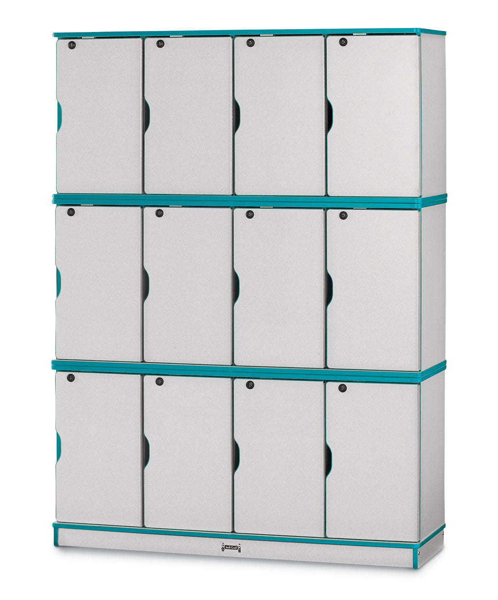 Rainbow Accents Stacking Lockable Lockers - Triple Stack - Teal – CM ...
