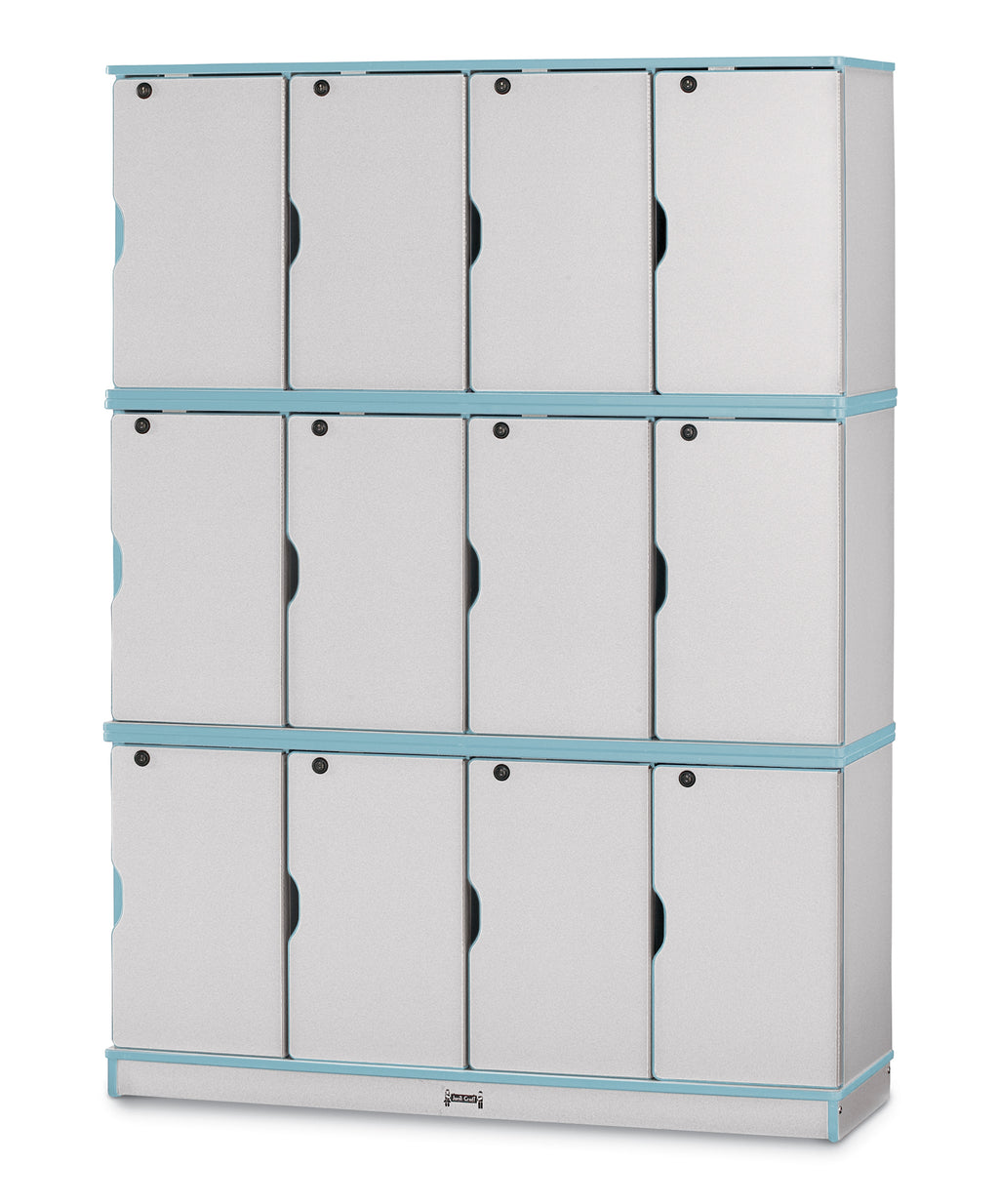 Rainbow Accents Stacking Lockable Lockers - Triple Stack - Coastal Blu ...