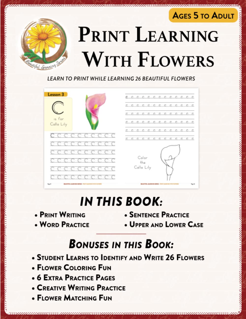 Print Learning With Flowers – CM School Supply