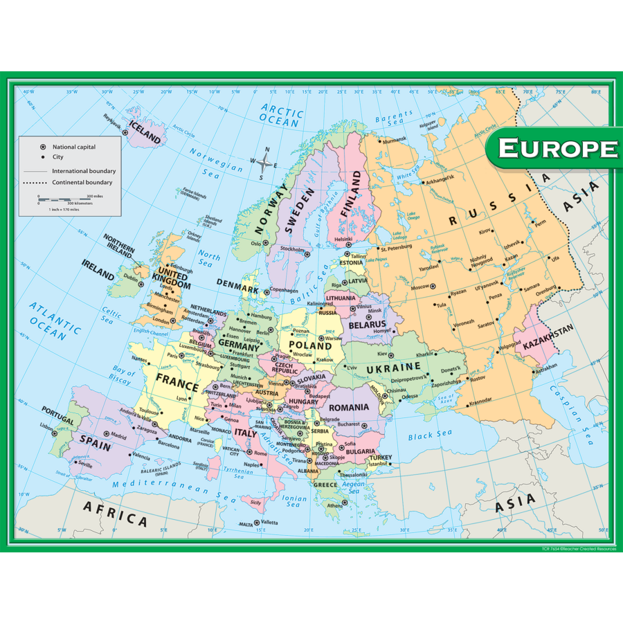 Europe Map Chart – CM School Supply
