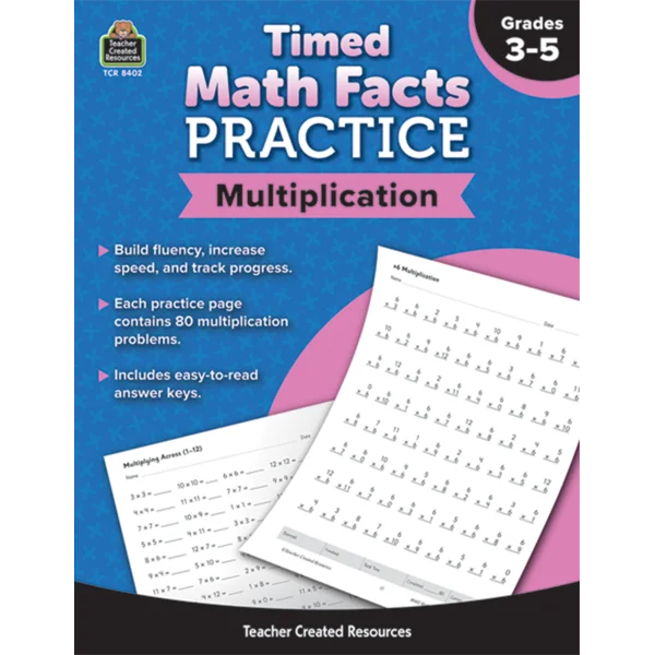 TIMED MATH FACTS PRACTICE: MULTIPLICATION Grades 3-5 – CM School Supply